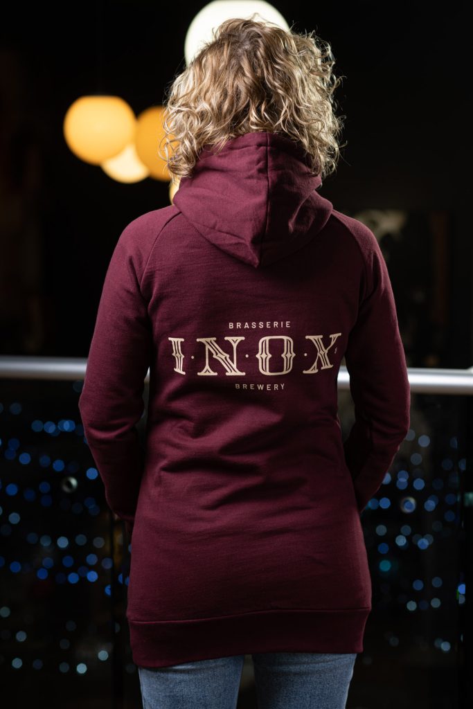 Hoodie Long Fit Bourgogne • INOX